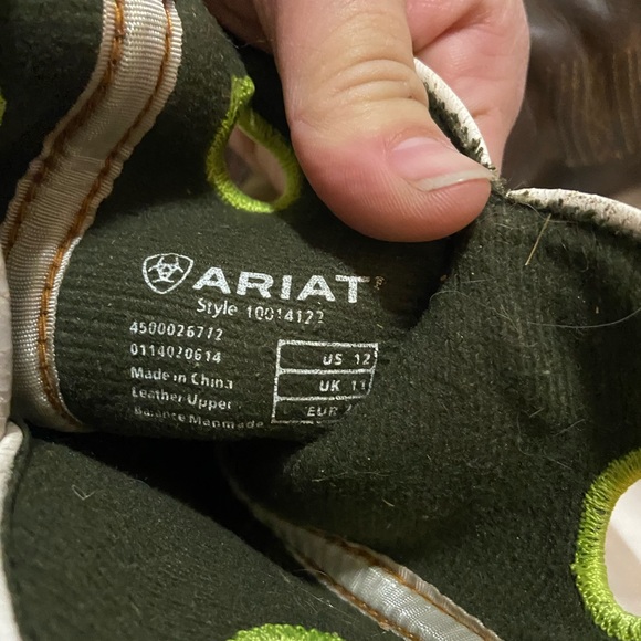 Ariat | Shoes | Kids Ariat Green Boots With Light Color Camo Crosses ...